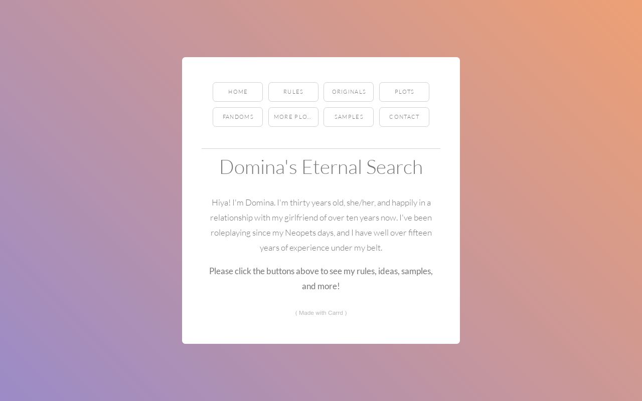 Domina's Eternal Roleplay Search
